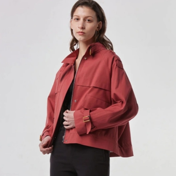 Lattelier | Jackets & Coats | Hidden Placket Epaulet Jacket W Belted ...